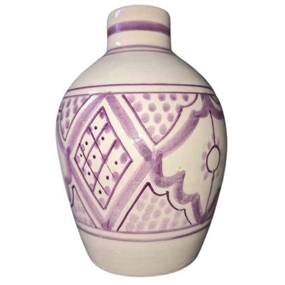 Doterra | Accents | Dterra Moroccan Cream And Purple Ceramic Vase 5 ...
